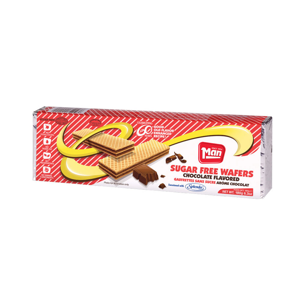 Man Sugar Free Chocolate Wafers 6.3 oz – ISRAELI SUPERMARKET ONLINE